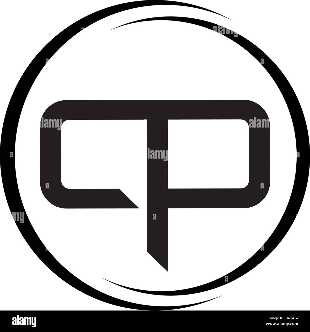 Abstract Letter Logo with CP. AI 8 supported Stock Vector Image & Art ...