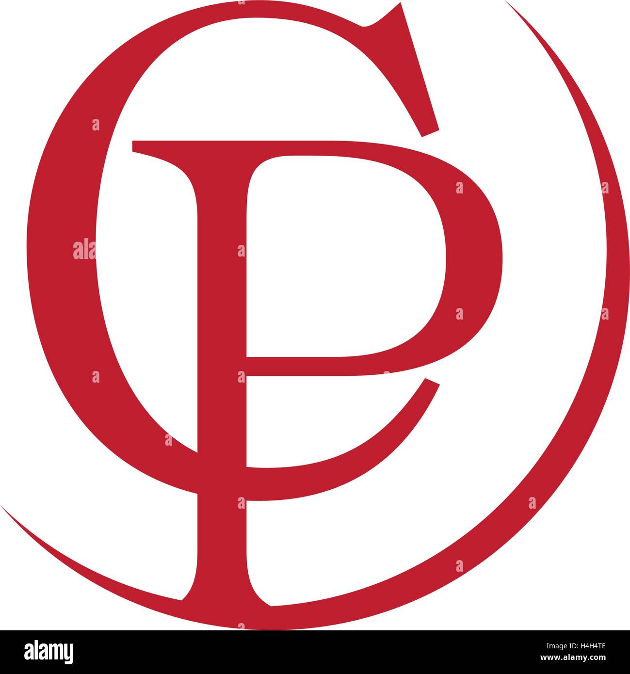 Abstract Letter Logo with CP. AI 8 supported Stock Vector Image & Art ...