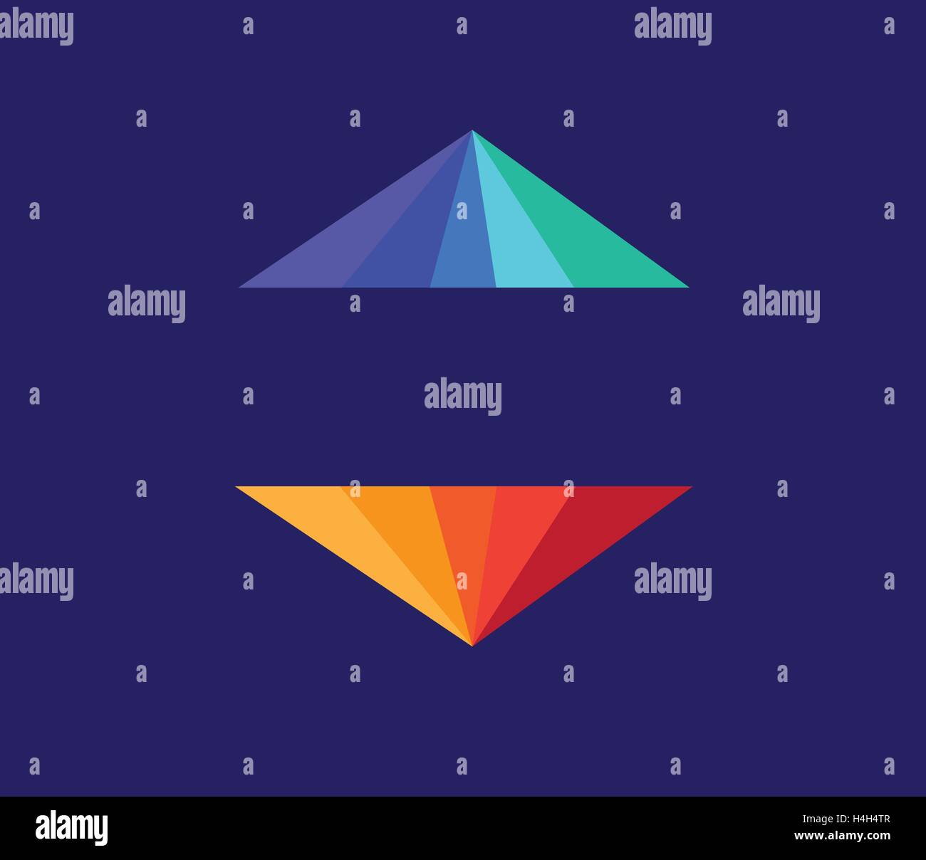 Abstract Colour Pyramid Design, Aı 10 supported Stock Vector Image ...