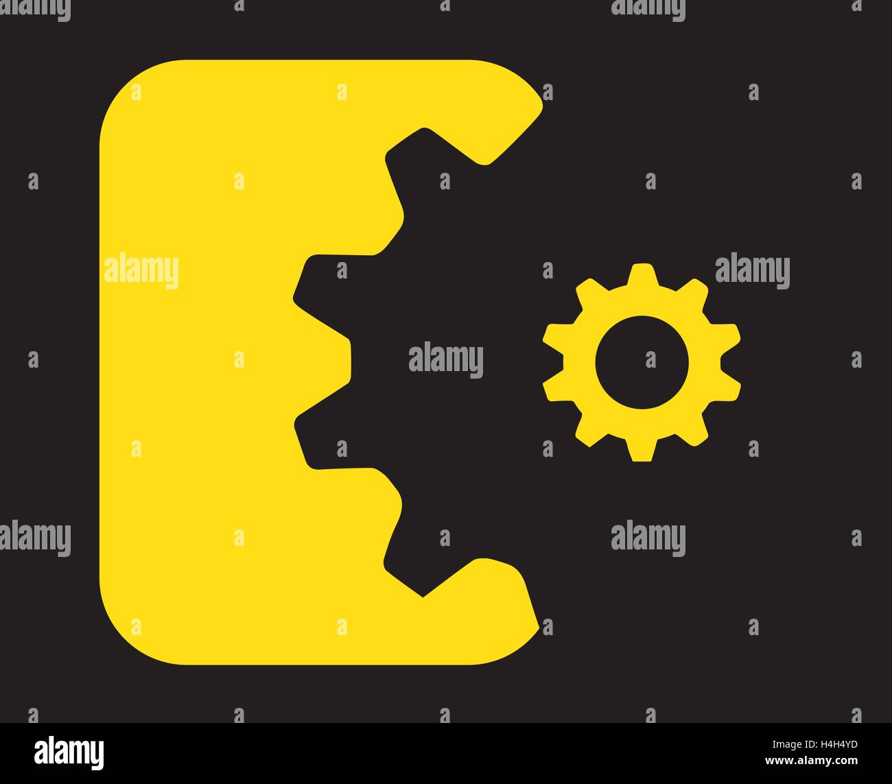 Yellow Gear Concept Design, EPS 8 supported Stock Vector Image & Art ...