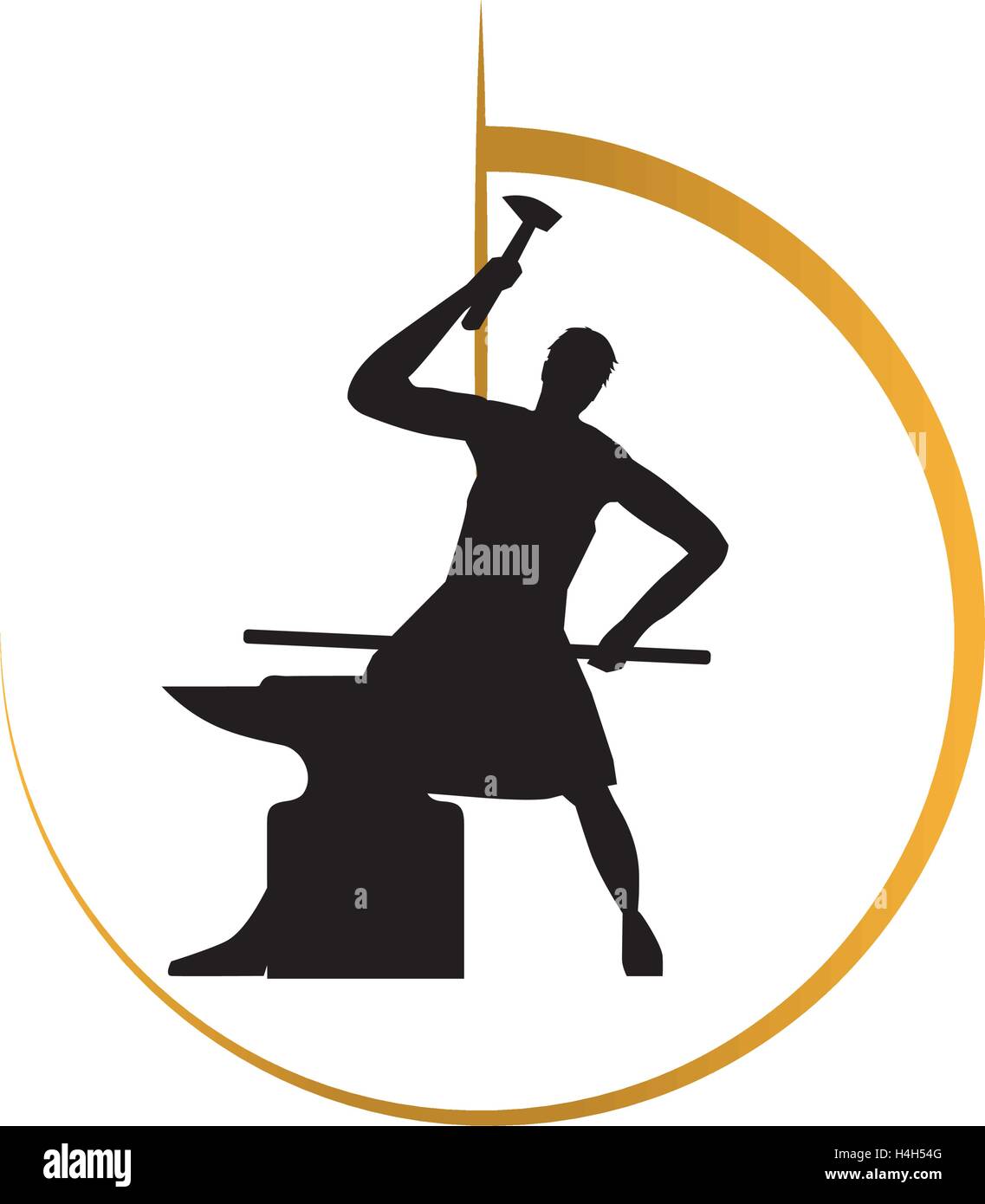 Blacksmith Logo Concept Design, EPS 10 supported Stock Vector Image ...