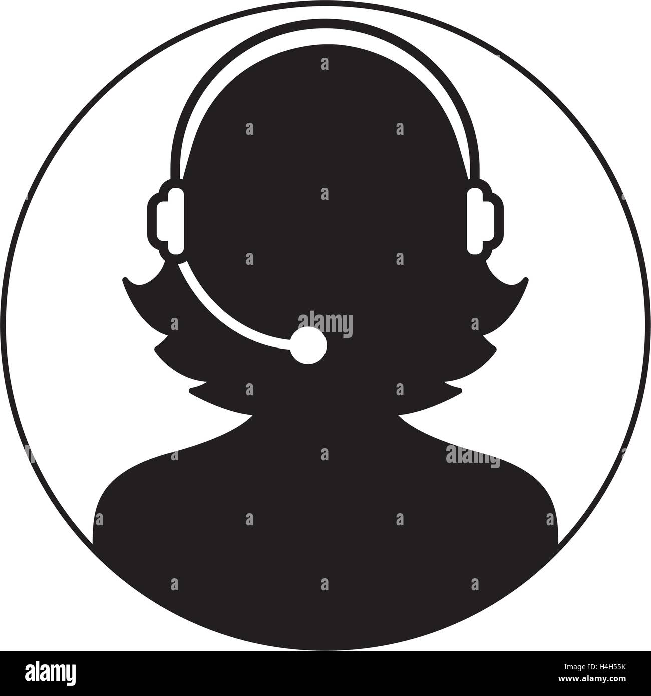 Call Center Woman Icon Design, AI 8 supported Stock Vector Image & Art ...