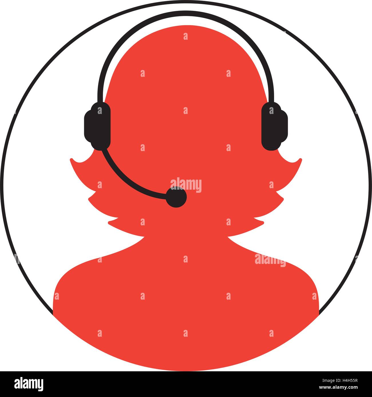 Call Center Woman Icon Design, AI 8 supported Stock Vector Image & Art ...