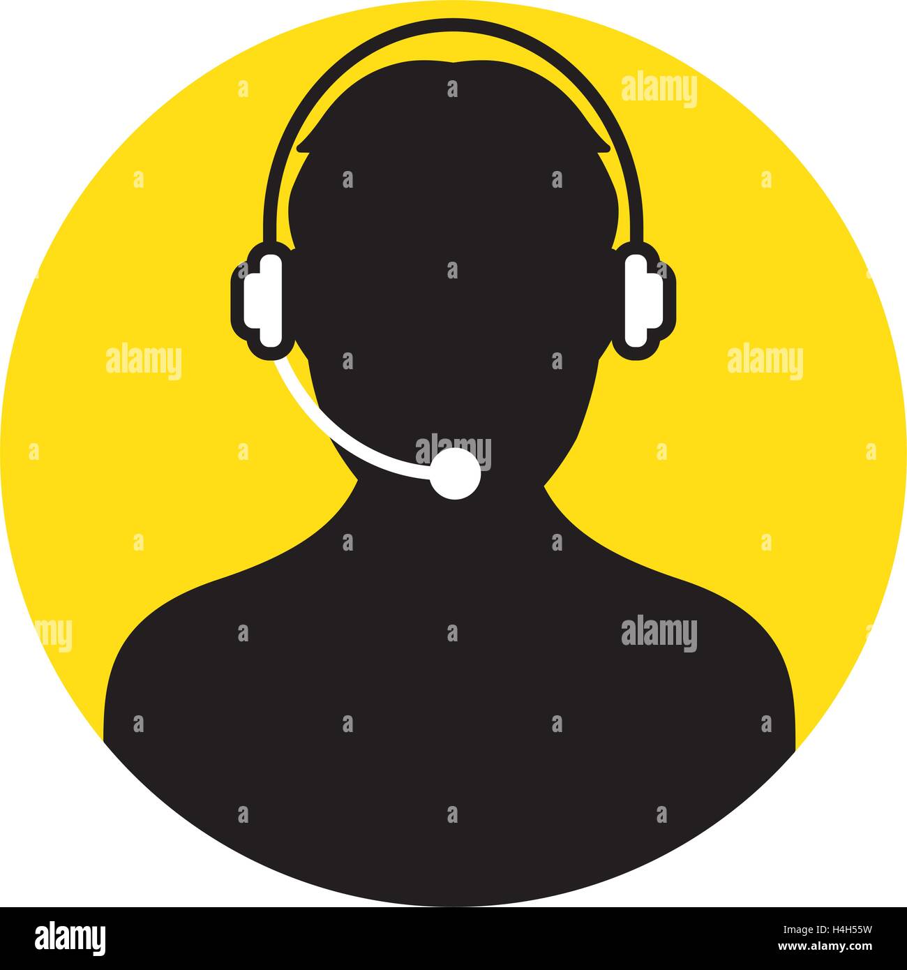 Call Center Man Icon Design, AI 8 supported Stock Vector Image & Art ...