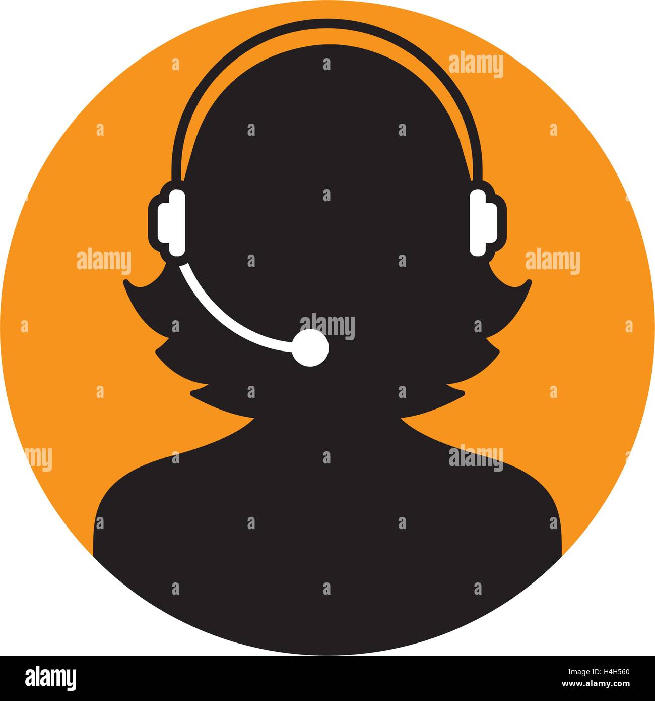 Call Center Woman Icon Design, AI 8 supported Stock Vector Image & Art ...