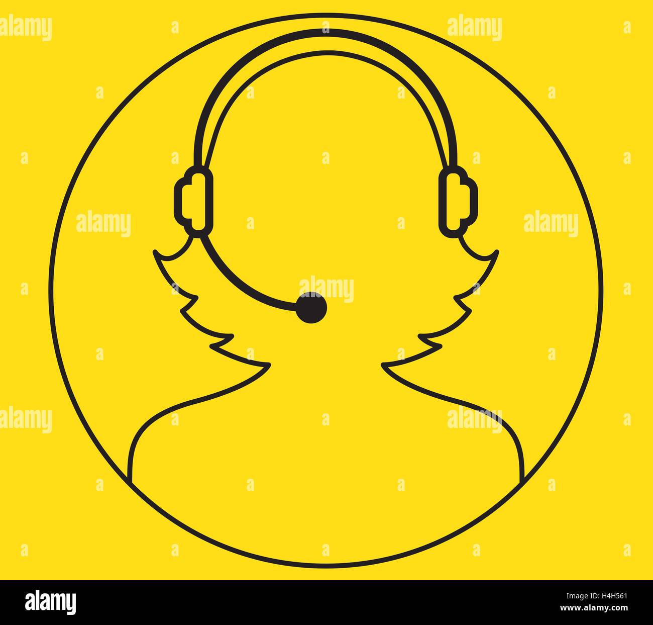 Call Center Woman Icon Design, AI 8 supported Stock Vector Image & Art ...