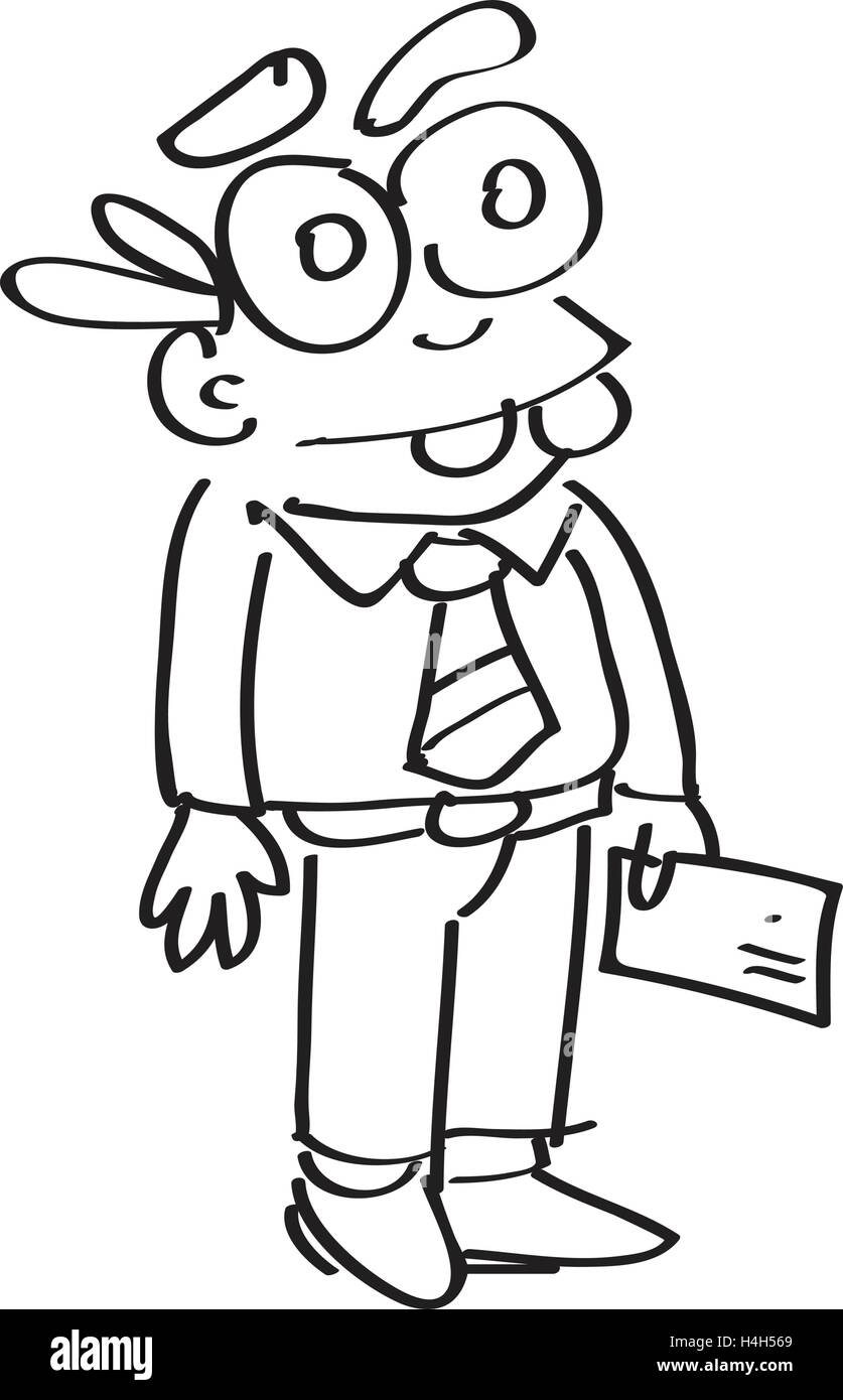 Waiting Man Cartoon Drawing, EPS 8 supported Stock Vector Image & Art ...