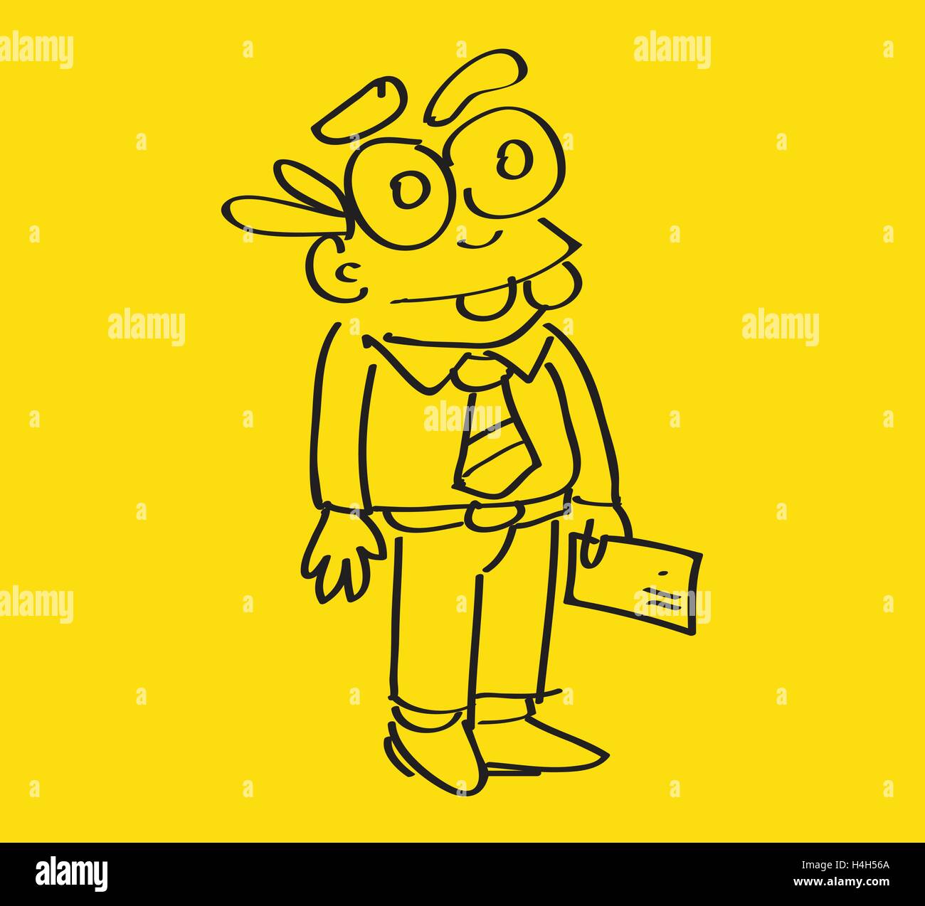 Waiting Man Cartoon Drawing, EPS 8 supported Stock Vector Image & Art ...