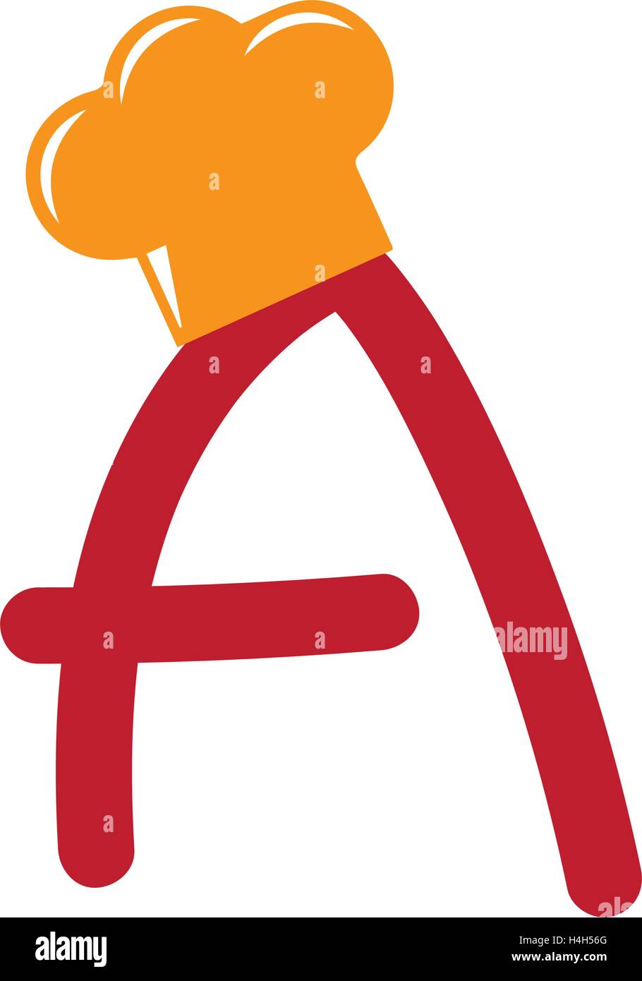 Cook Themed Alphabet Design Concept, EPS 8 supported Stock Vector Image ...