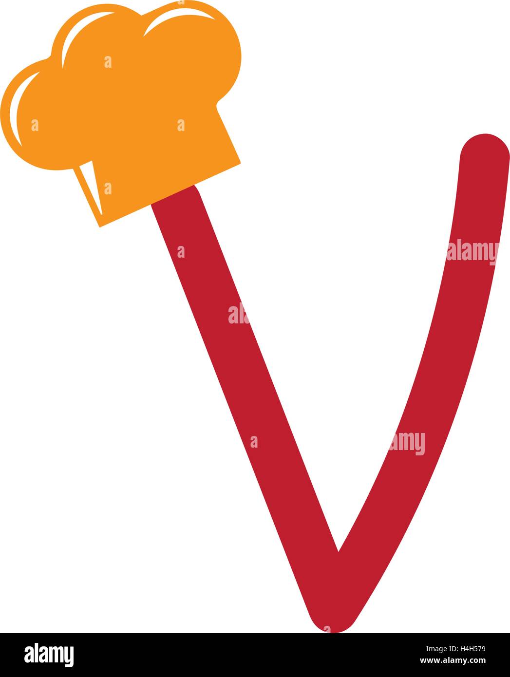 Cook Themed Alphabet Design Concept, EPS 8 supported Stock Vector Image ...