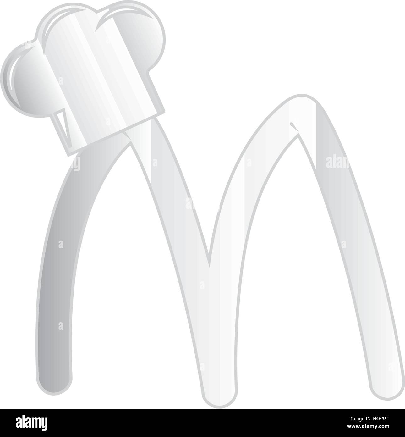 Cook Themed Alphabet Design Concept, EPS 8 supported Stock Vector Image ...