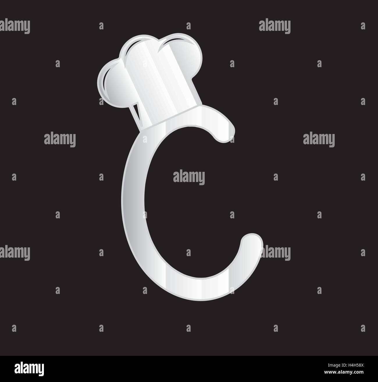 Cook Themed Alphabet Design Concept, EPS 8 supported Stock Vector Image ...