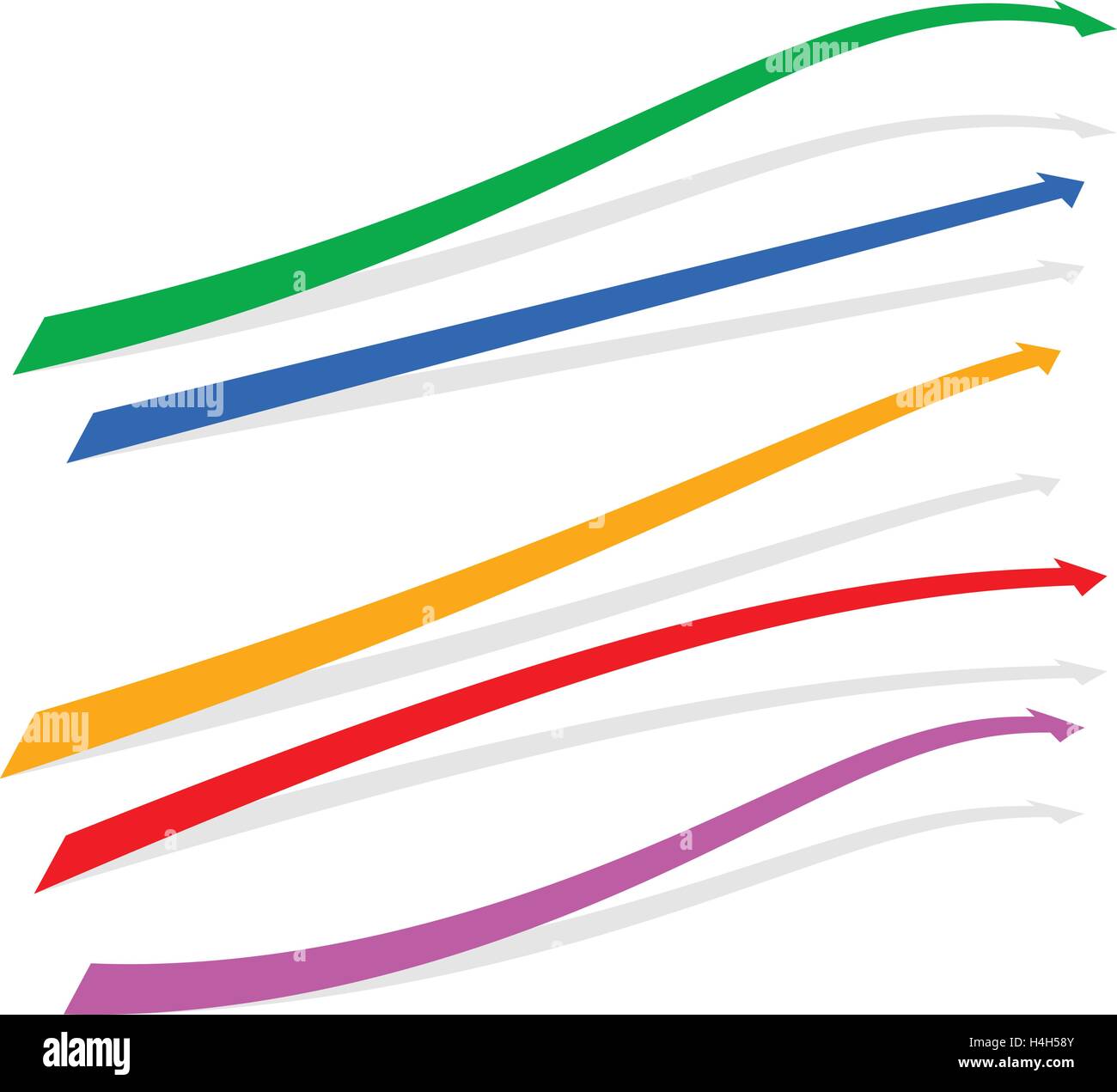 Colorful arrow shapes Stock Vector Image & Art - Alamy
