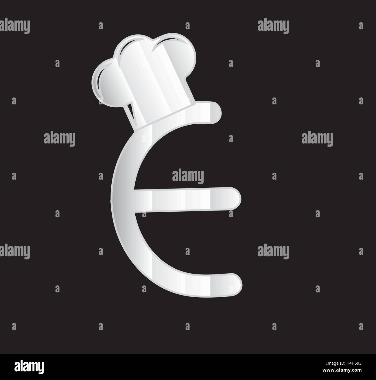 Cook Themed Alphabet Design Concept, EPS 8 supported Stock Vector Image ...