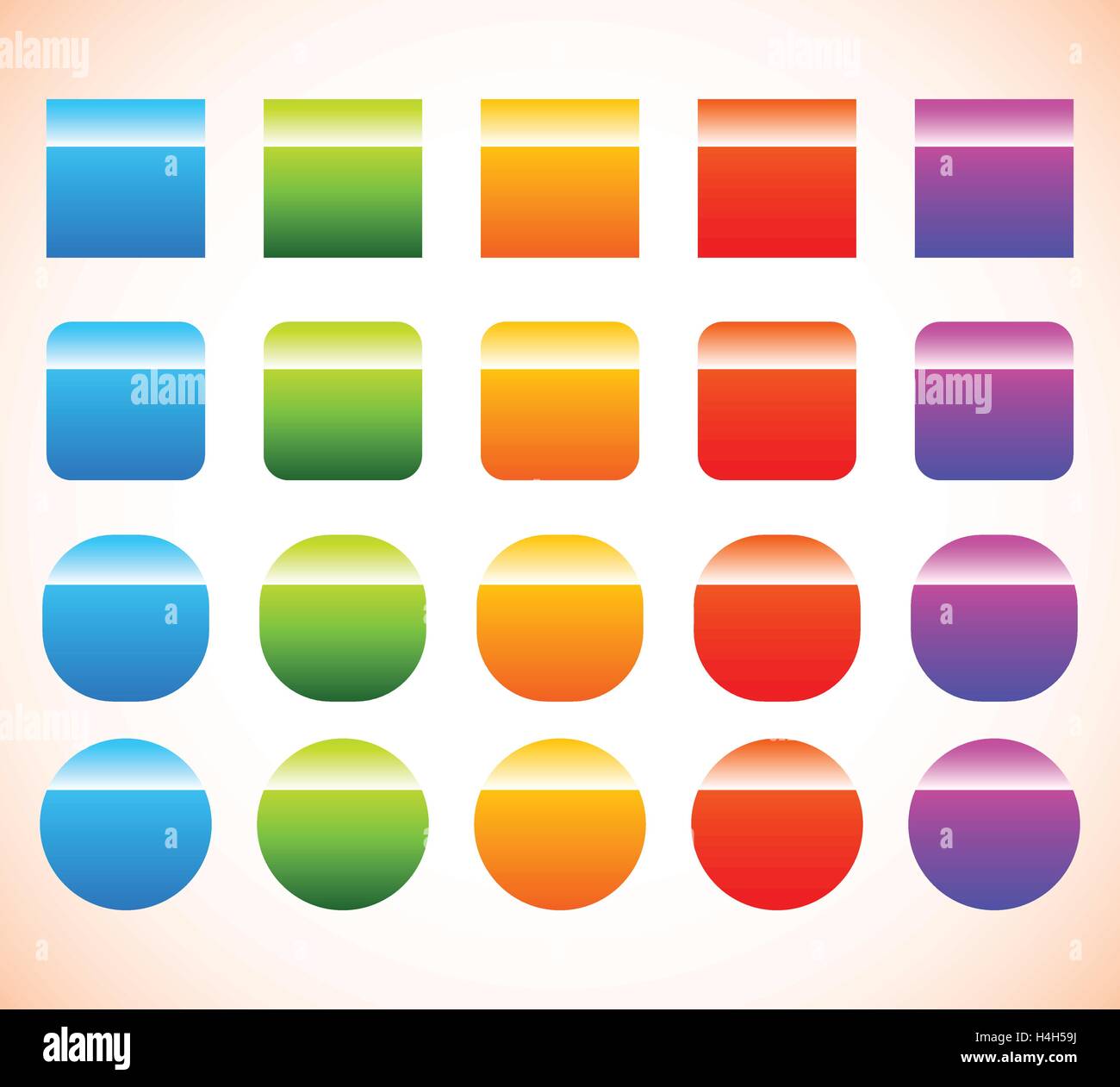 Colorful button, banner shape set Stock Vector Image & Art - Alamy