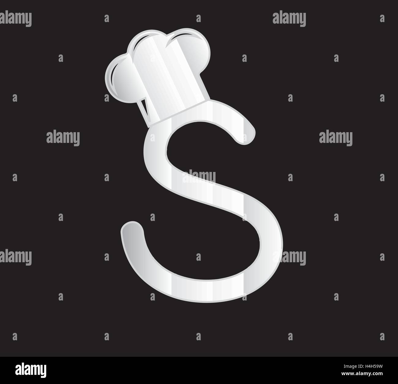 Cook Themed Alphabet Design Concept, EPS 8 supported Stock Vector Image ...