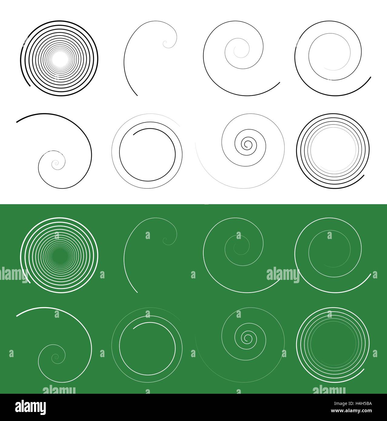 Spiral, swirl shapes. Abstract swoosh elements Stock Vector Image & Art ...