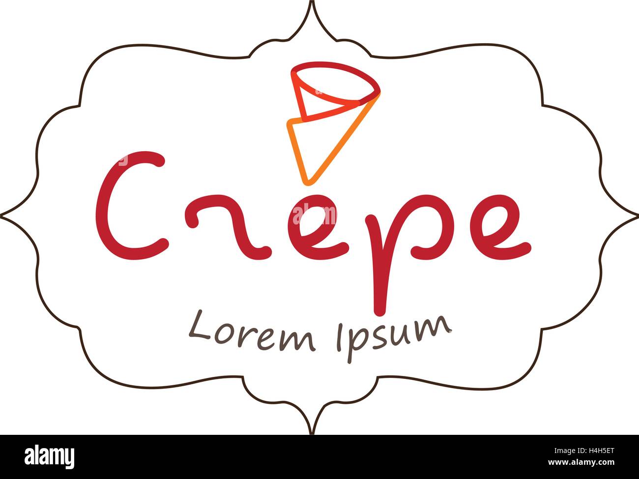 Crepe Logo Design, AI 8 supported Stock Vector Image & Art - Alamy