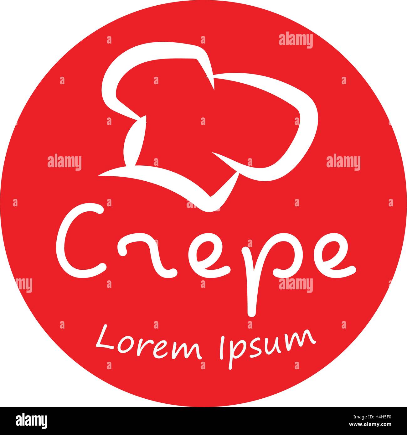 Crepe Logo Design With Chef's Hat, AI 8 supported Stock Vector Image ...