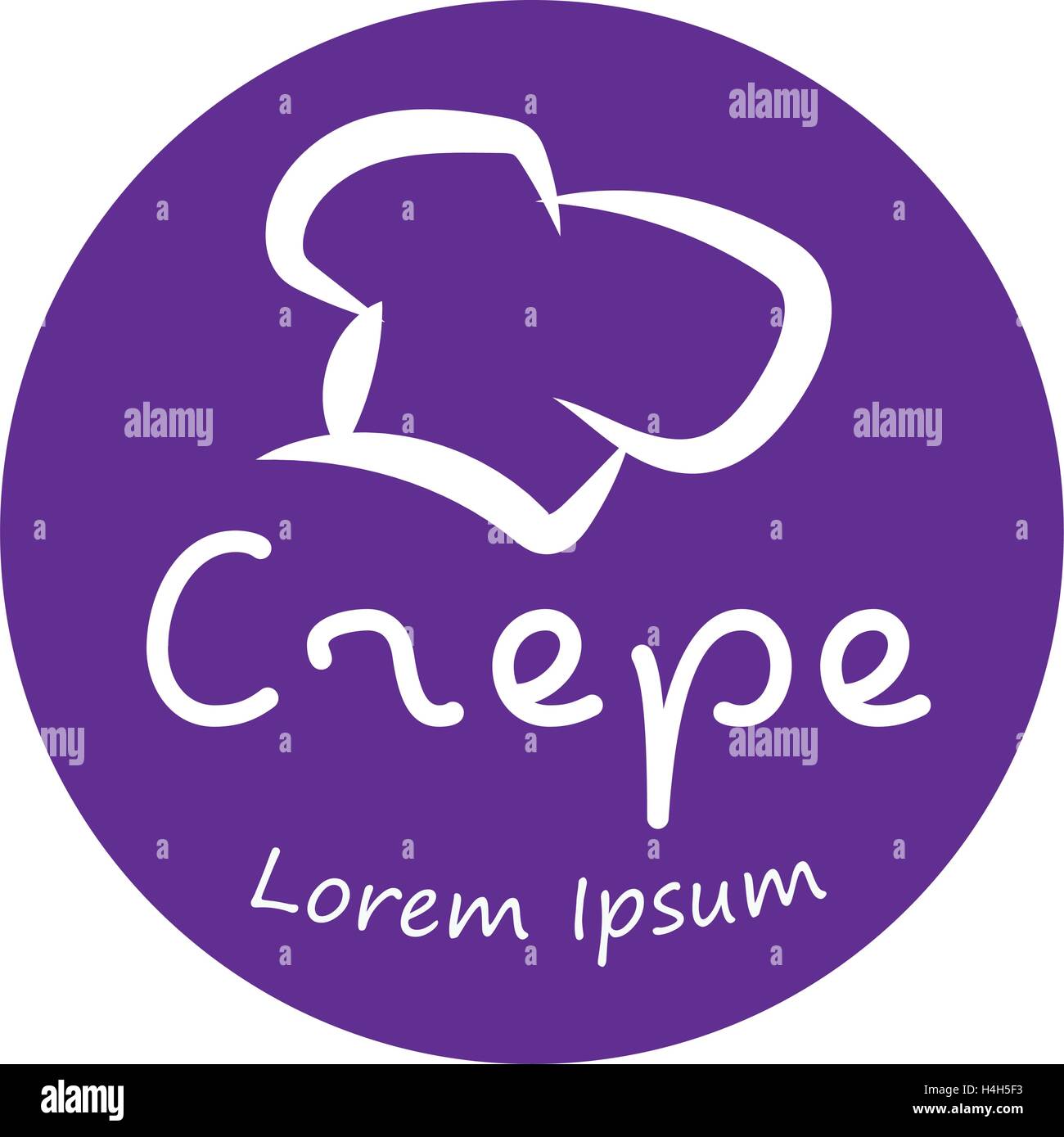 Crepe Logo Design With Chef's Hat, AI 8 supported Stock Vector Image ...