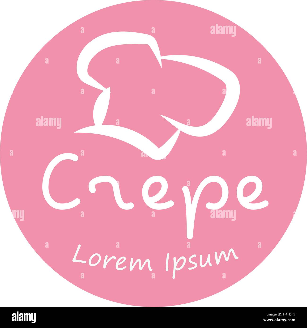 Crepe Logo Design With Chef's Hat, AI 8 supported Stock Vector Image ...