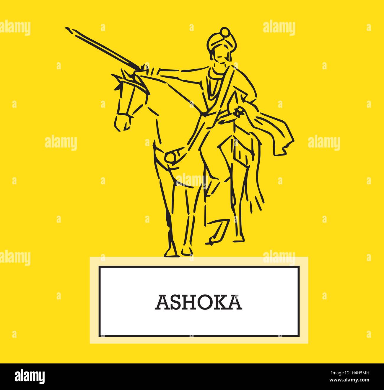 Emperor ashoka Stock Vector Images - Alamy