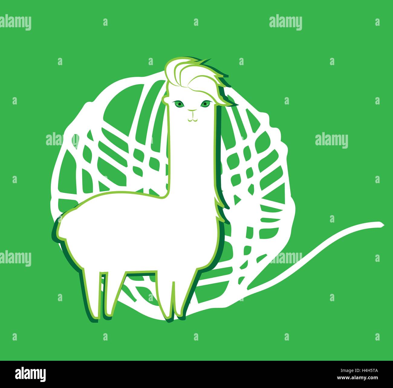 Lama and Lama Yarn Concept Design. EPS 8 supported Stock Vector Image ...
