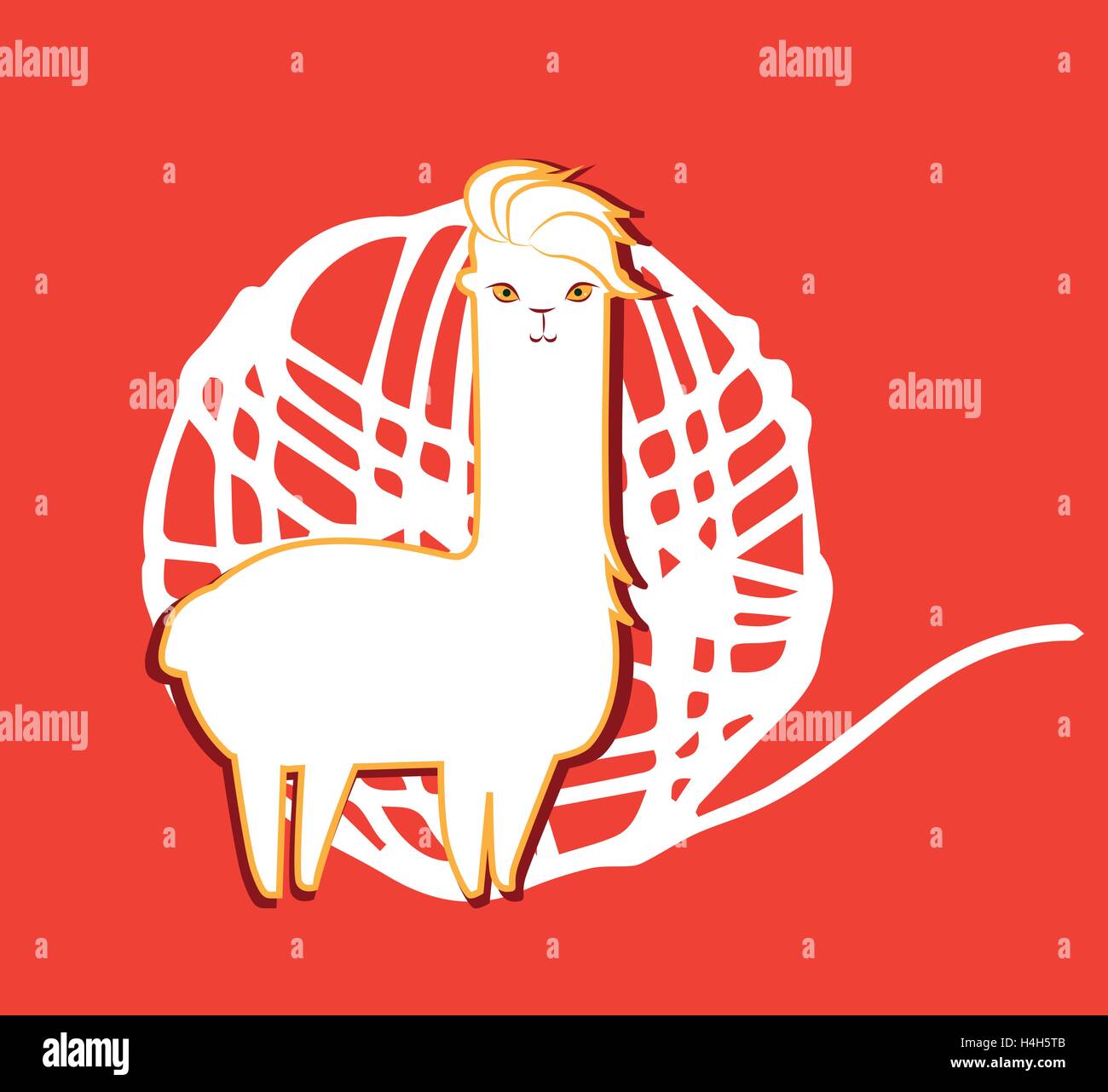 Lama and Lama Yarn Concept Design. EPS 8 supported Stock Vector Image ...