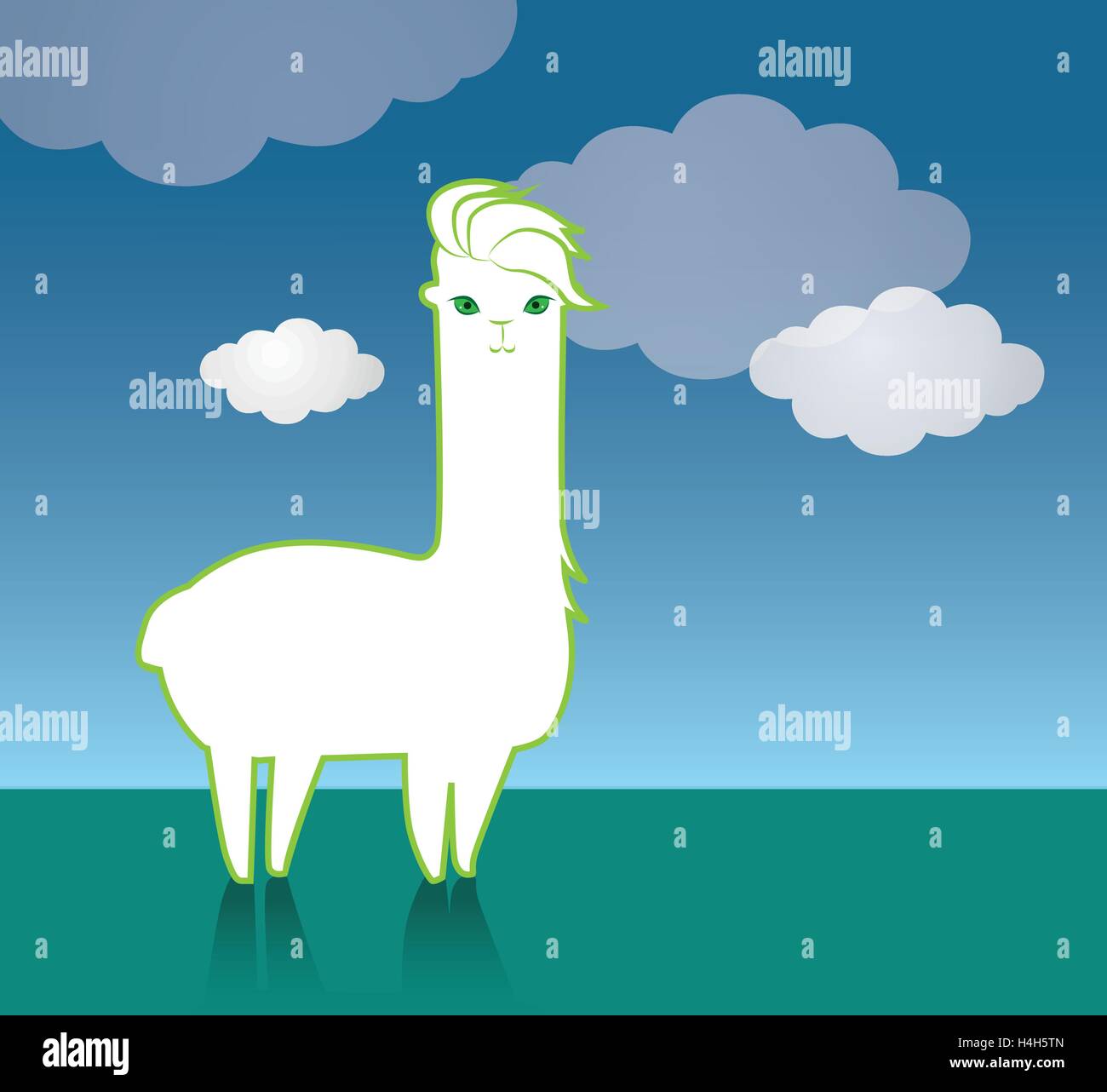 Cute Lama Character Design. EPS 8 supported Stock Vector Image & Art ...
