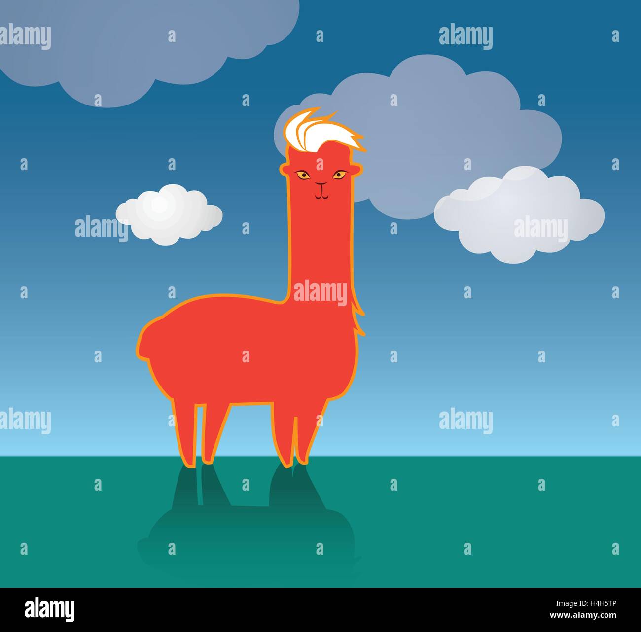 Cute Lama Character Design. EPS 8 supported Stock Vector Image & Art ...