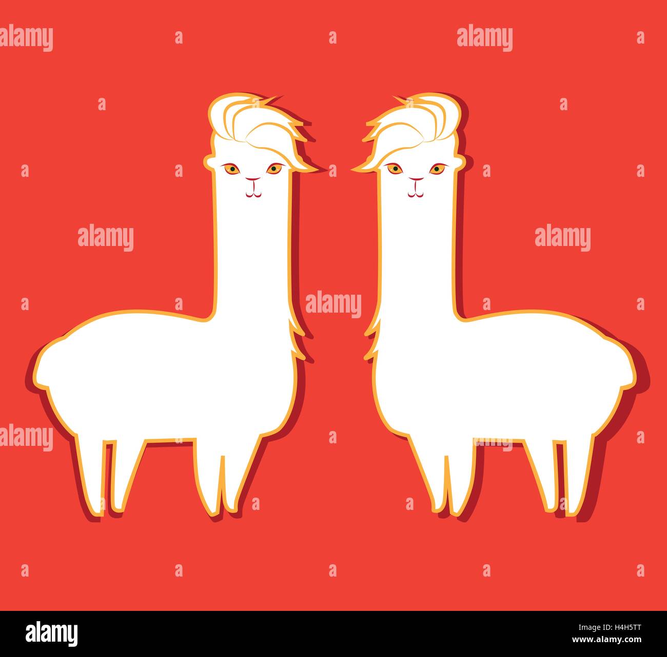 Cute Lama Character Design. EPS 8 supported Stock Vector Image & Art ...