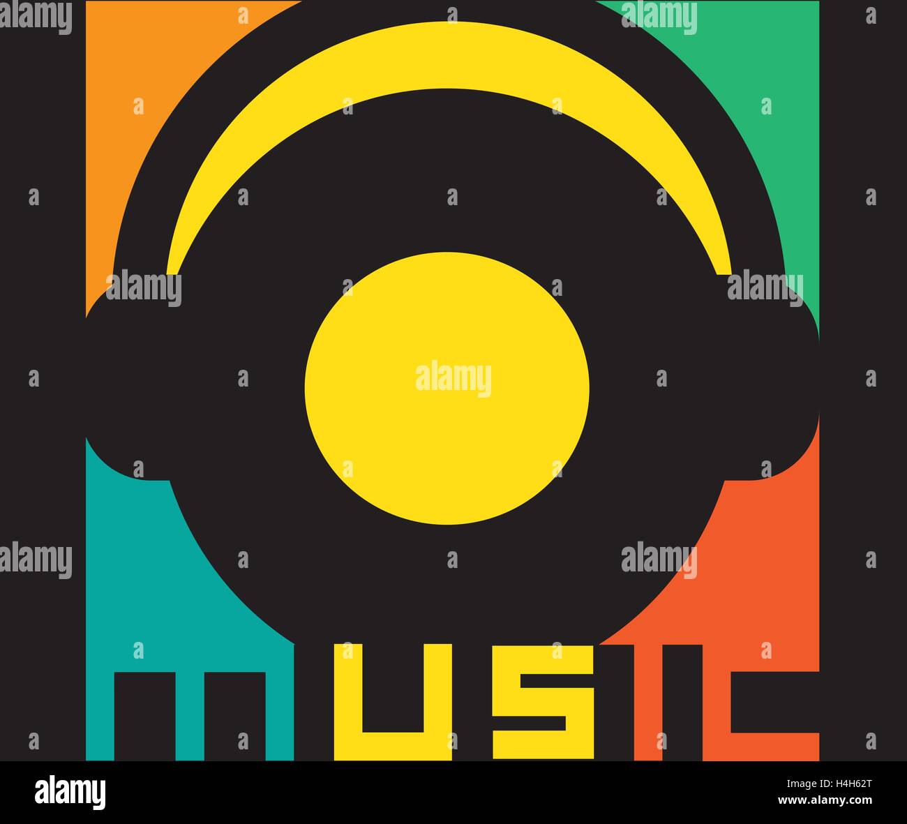 Music Logo Design with Headset. AI 8 supported Stock Vector Image & Art ...