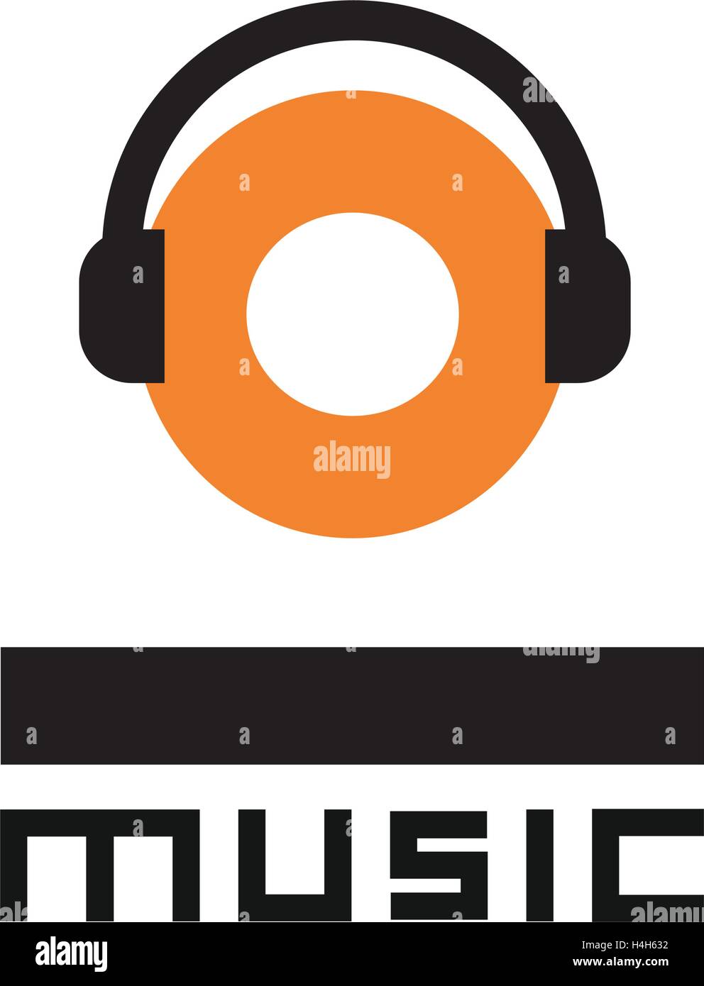 Music Logo Design with Headset. AI 8 supported Stock Vector Image & Art ...