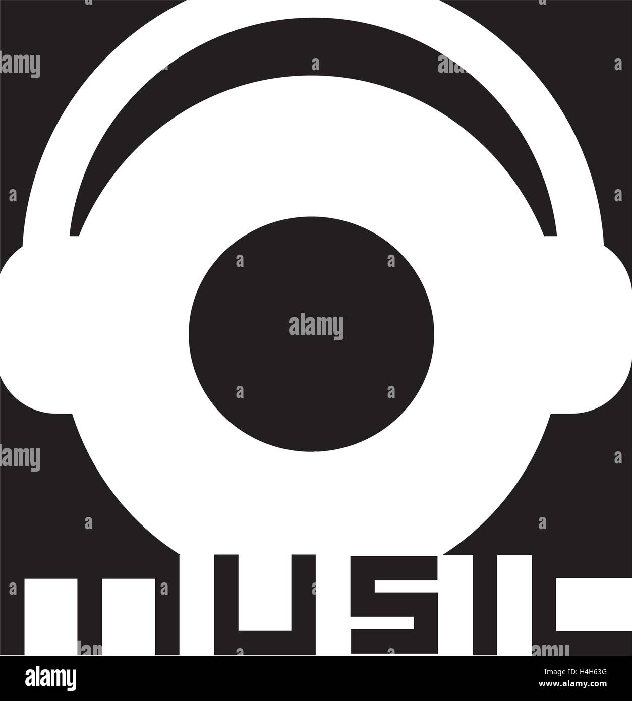 Music Logo Design with Headset. AI 8 supported Stock Vector Image & Art ...