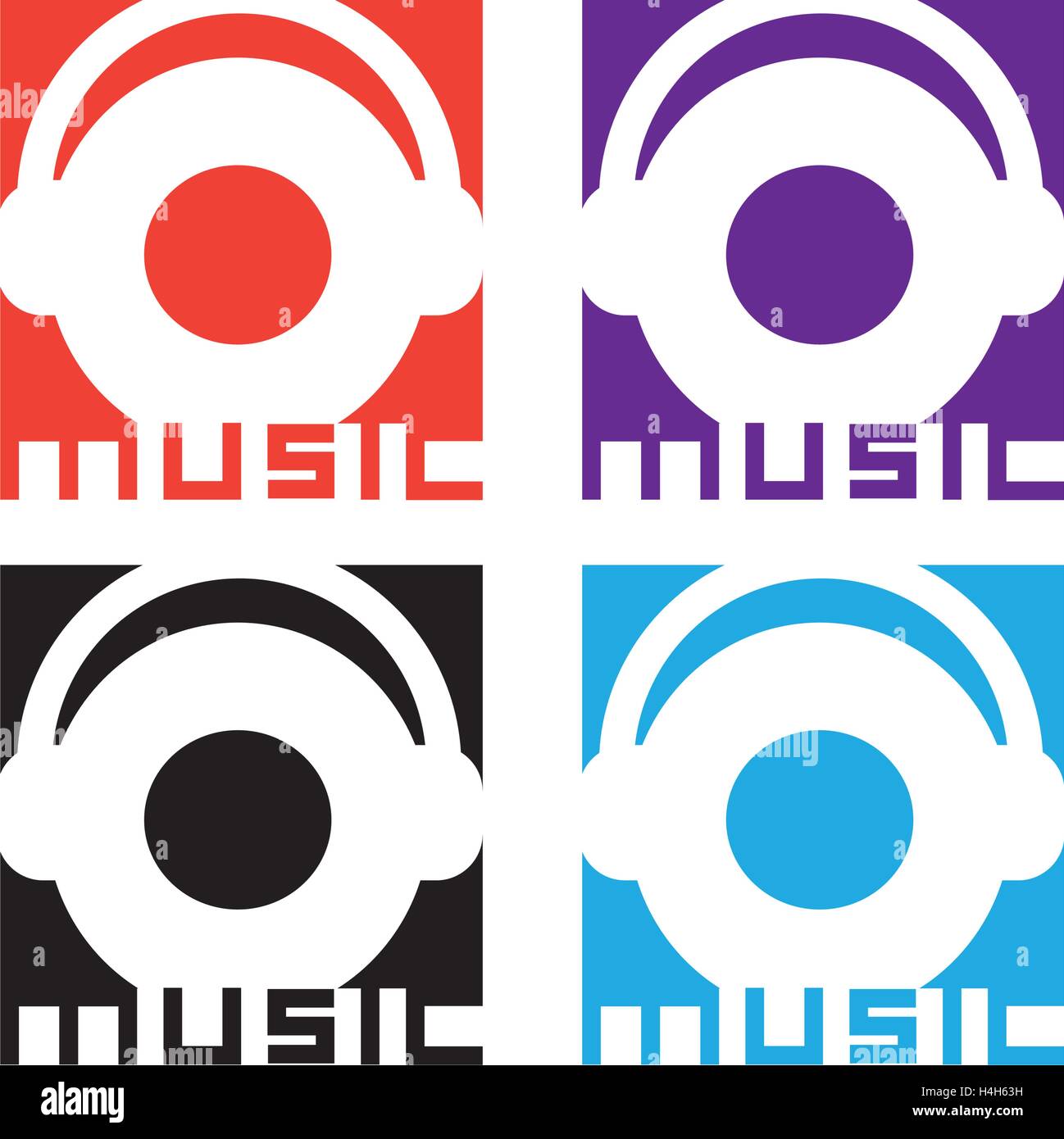Music Logo Design with Headset. AI 8 supported Stock Vector Image & Art ...