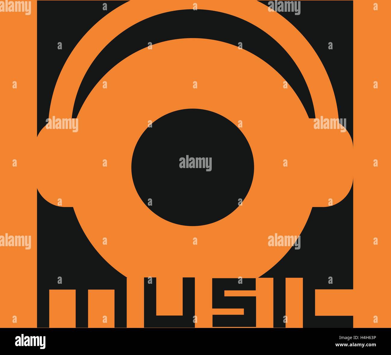 Music Logo Design with Headset. AI 8 supported Stock Vector Image & Art ...