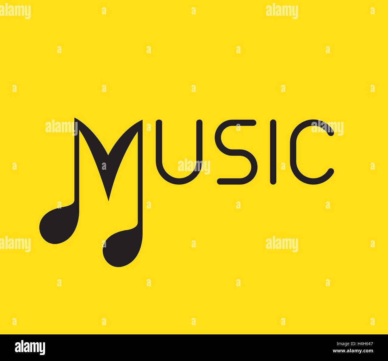 Music Logo Concept Design, AI 10 supported Stock Vector Image & Art - Alamy