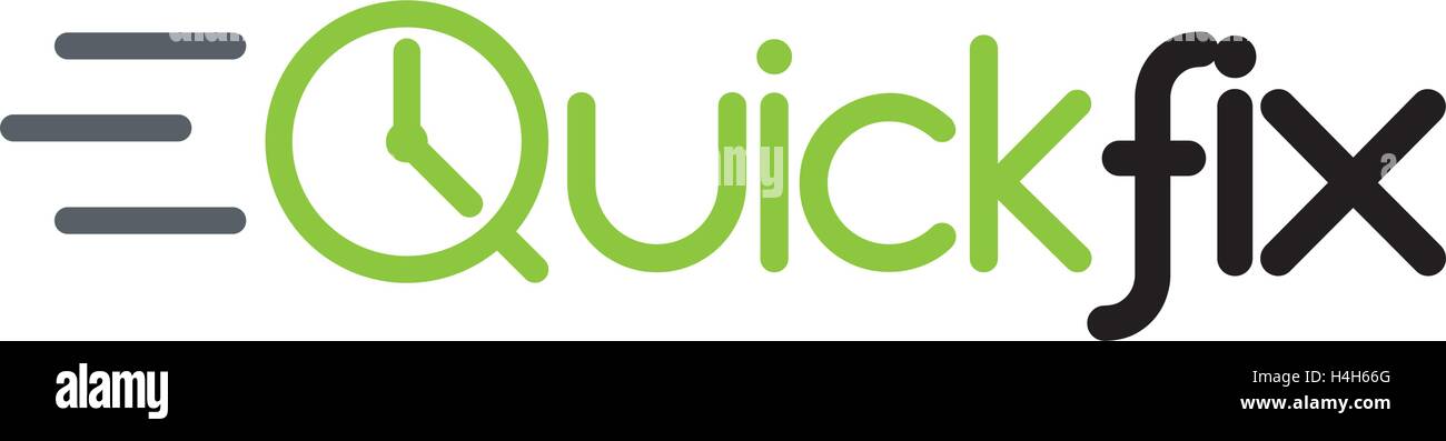 Quick Fix Logo Concept Design, AI 8 supported Stock Vector Image & Art ...