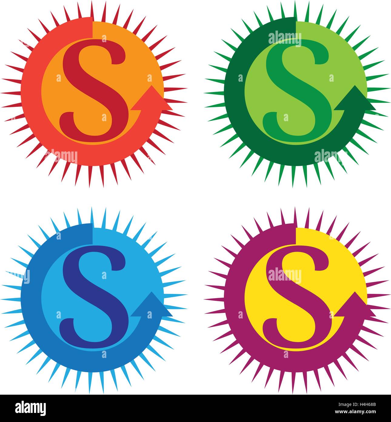 Red circular letter logo Cut Out Stock Images & Pictures - Alamy