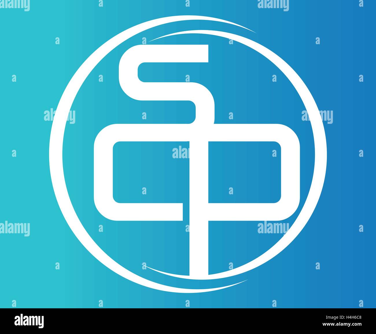 Blue SCP Logo Design, Aı 10 Supported Stock Vector Image & Art - Alamy