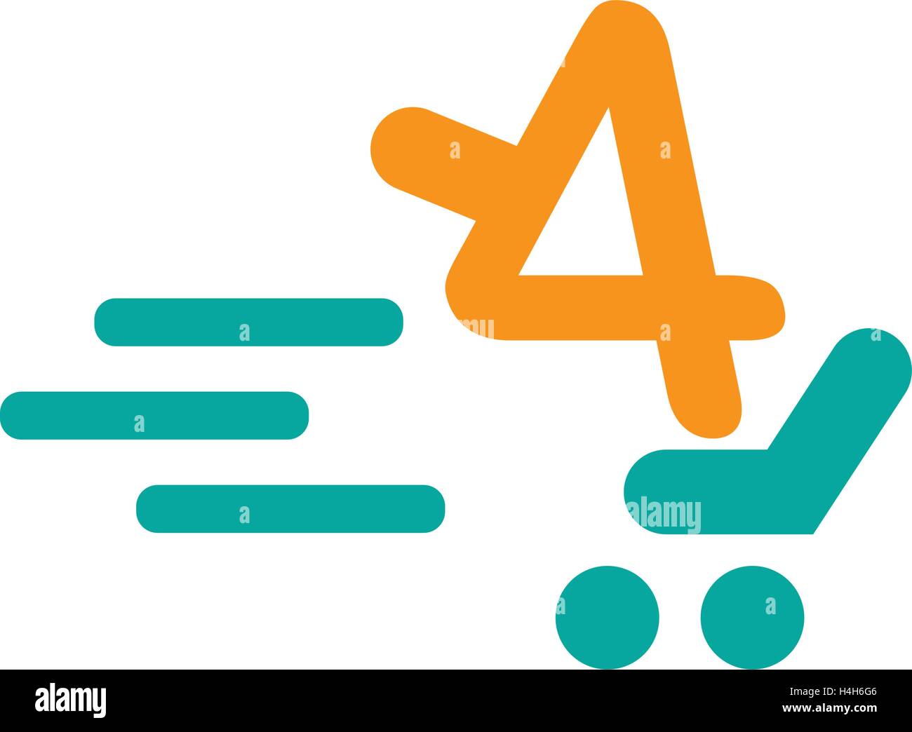 Shopping Cart Icon Concept Design. AI 8 supported Stock Vector Image ...