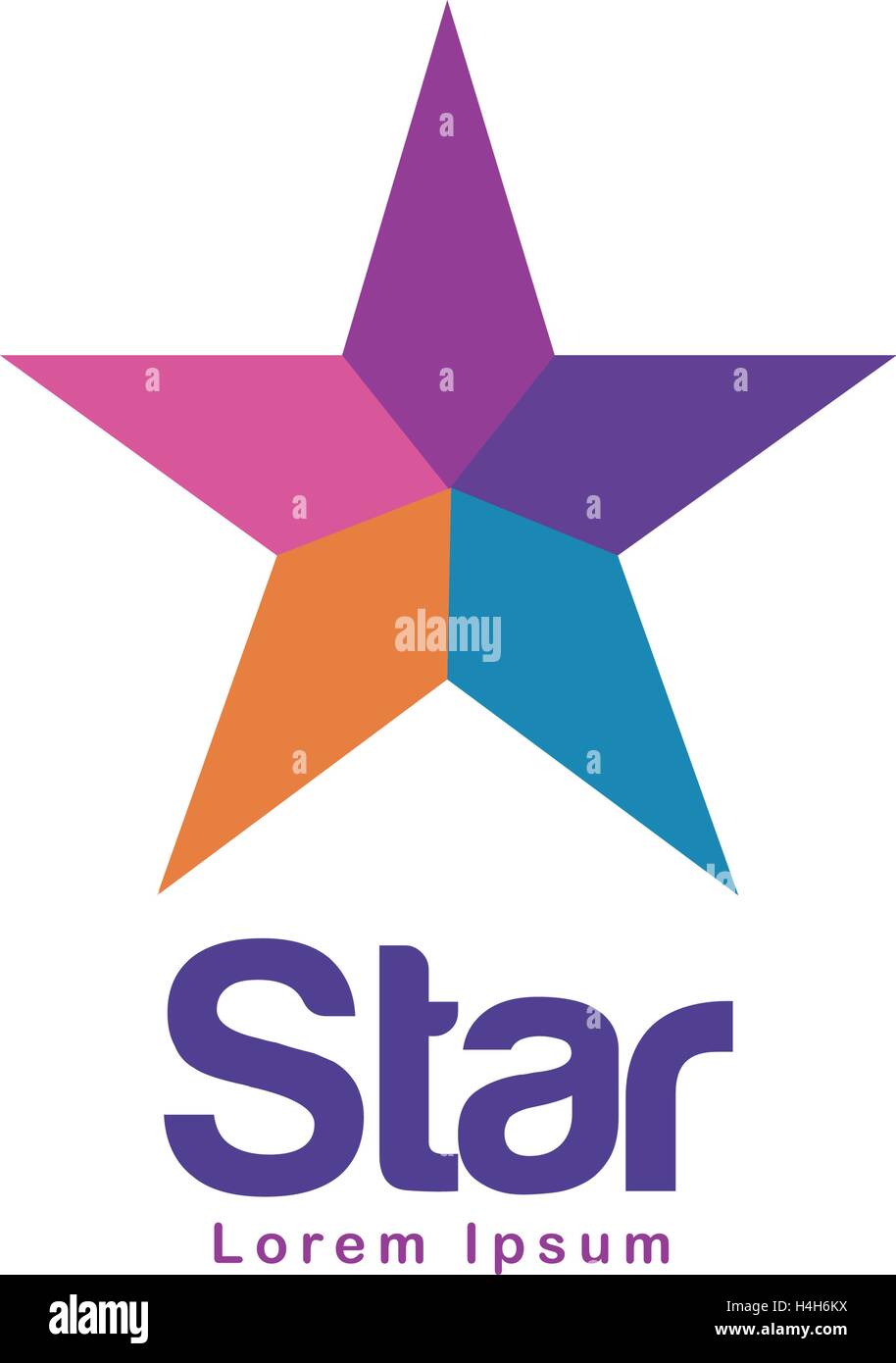 Colorful Star Logo. EPS Supported Stock Vector Image & Art - Alamy
