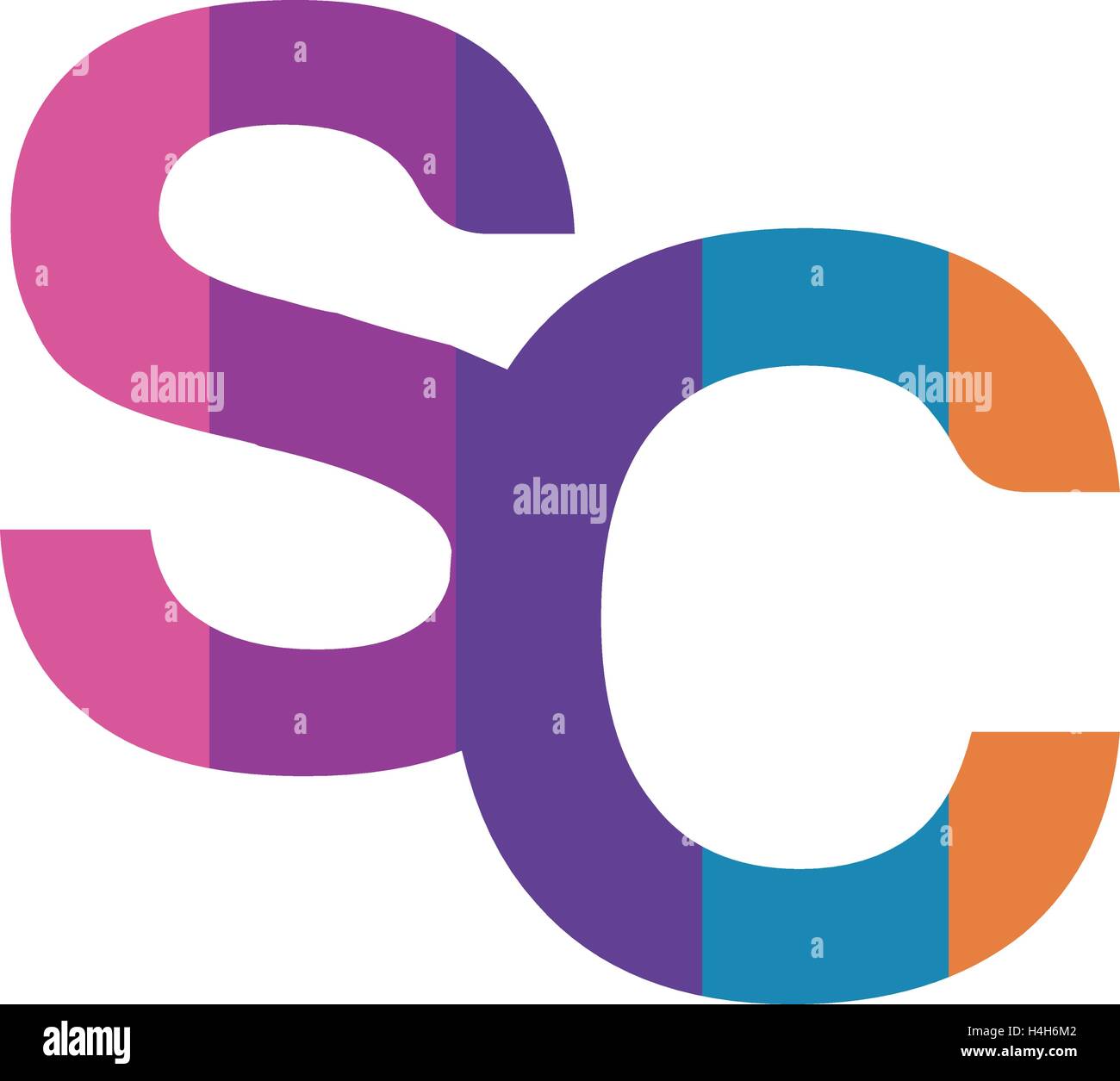Colorful SC Logo Design. EPS 8 supported Stock Vector Image & Art - Alamy