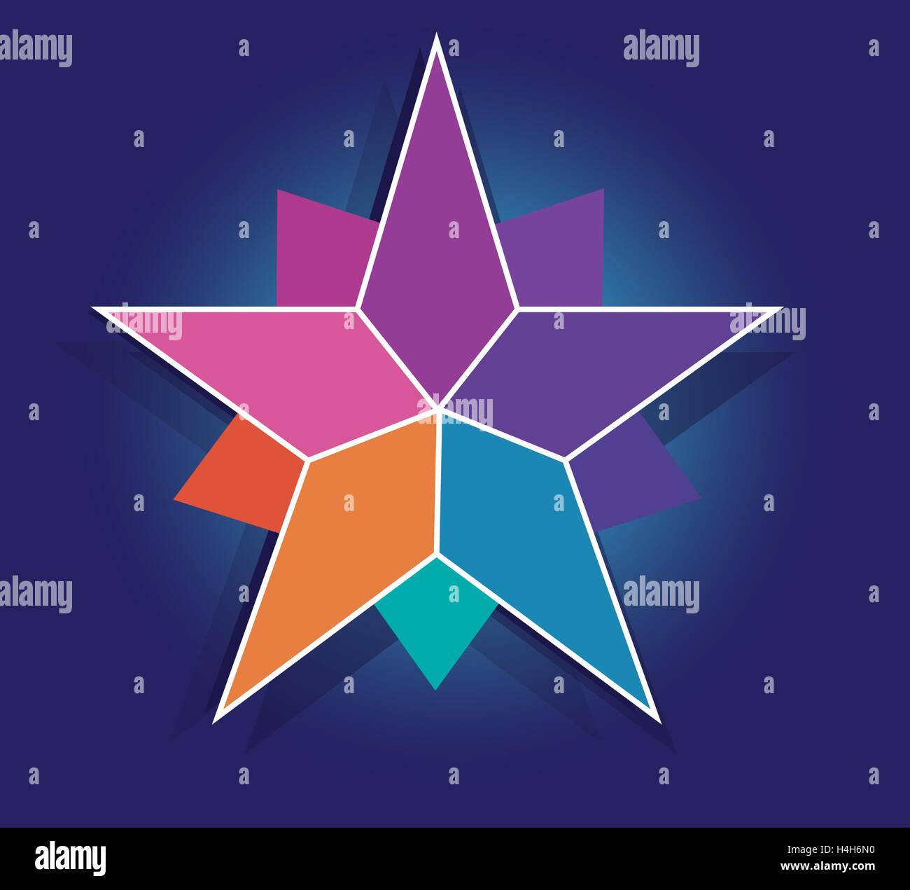 Colorful Star Logo. EPS Supported Stock Vector Image & Art - Alamy