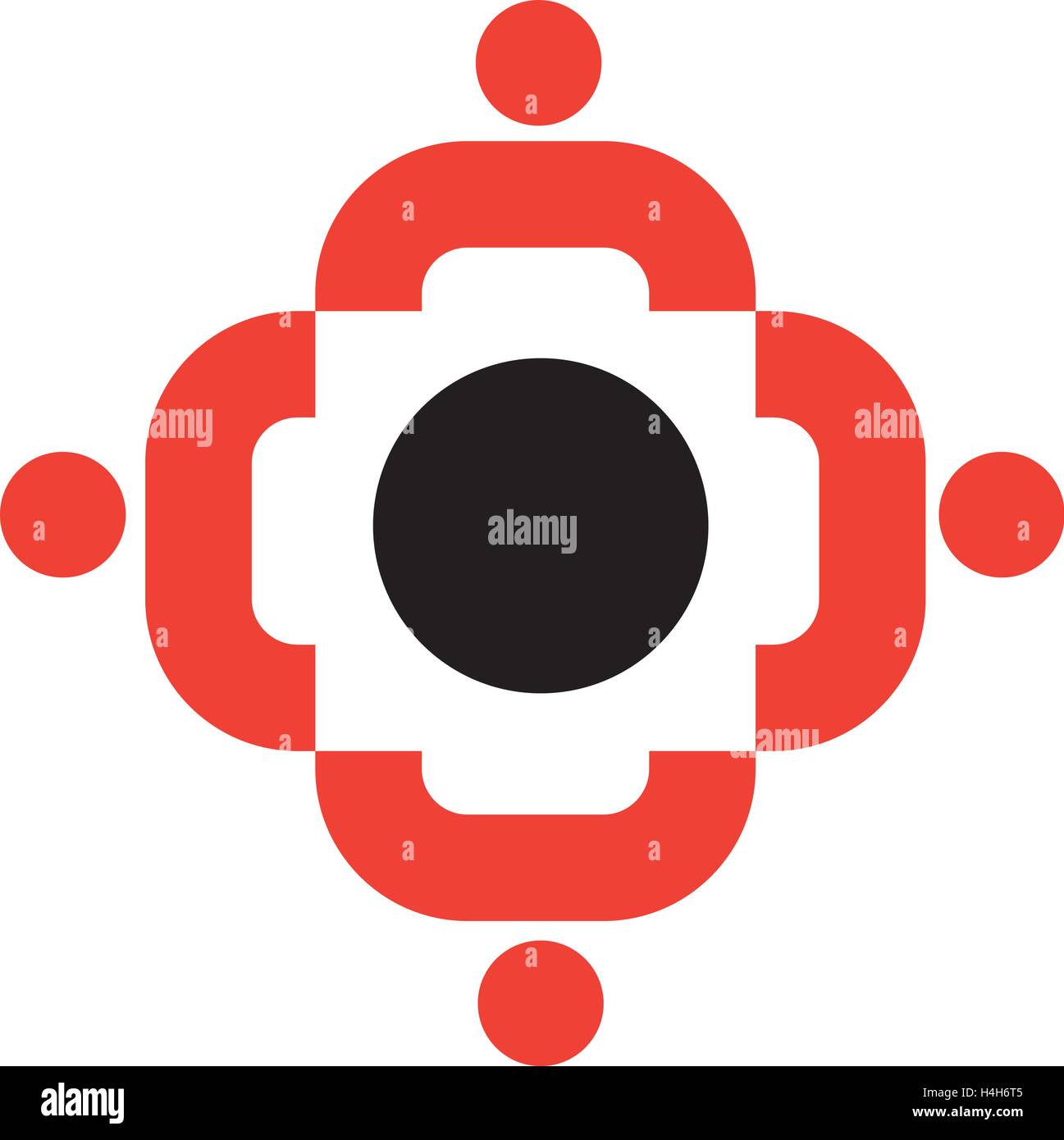 Teamwork Icon With. AI 8 Supported Stock Vector Image & Art - Alamy