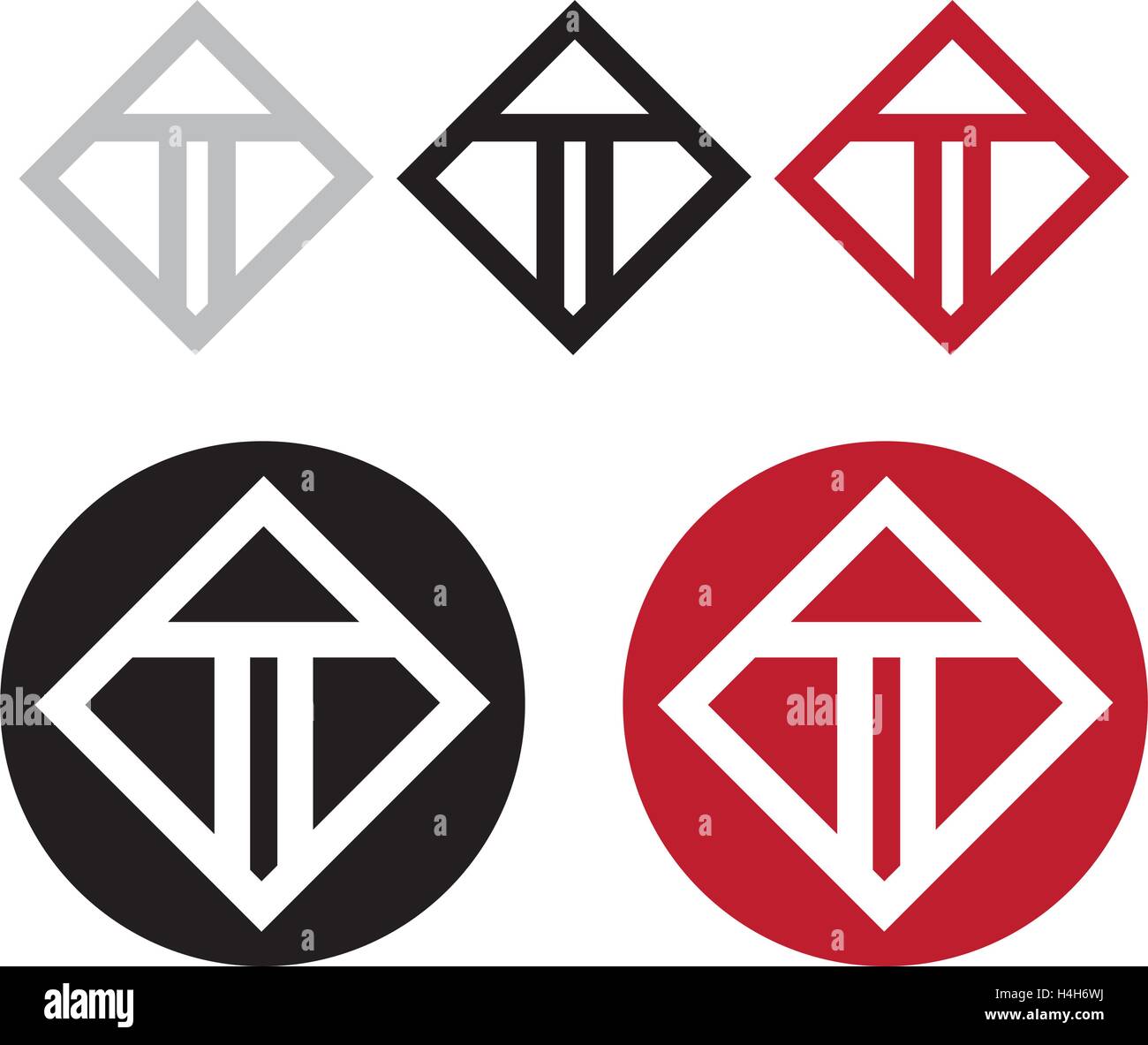 T Logo Concept Set, AI 10 supported Stock Vector Image & Art - Alamy