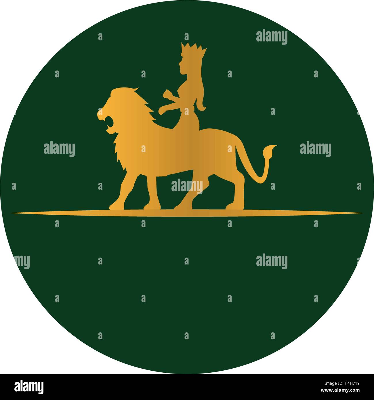 Lion and Queen Illustration. AI 10 supported Stock Vector Image & Art ...