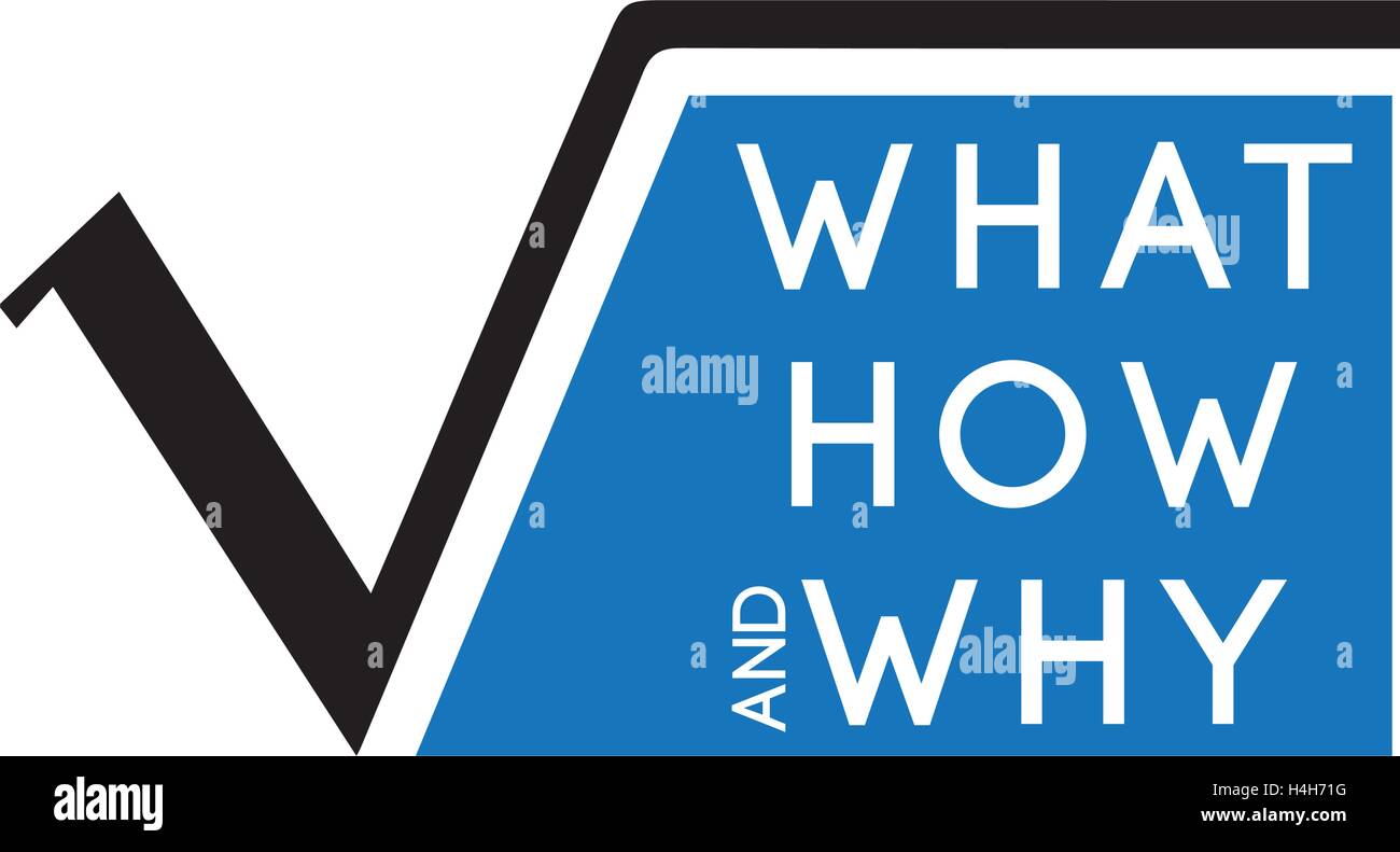 What,How,Why with Square Root Graphic Design. AI 10 supported Stock ...