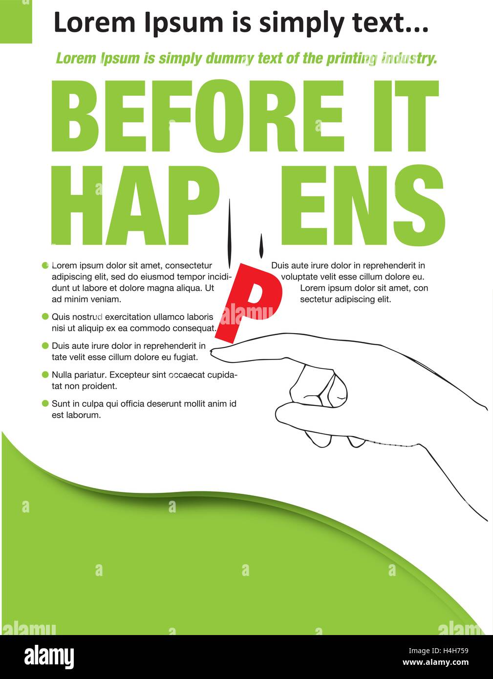 Leaflet Page Template Design. EPS 10 supported Stock Vector Image & Art ...