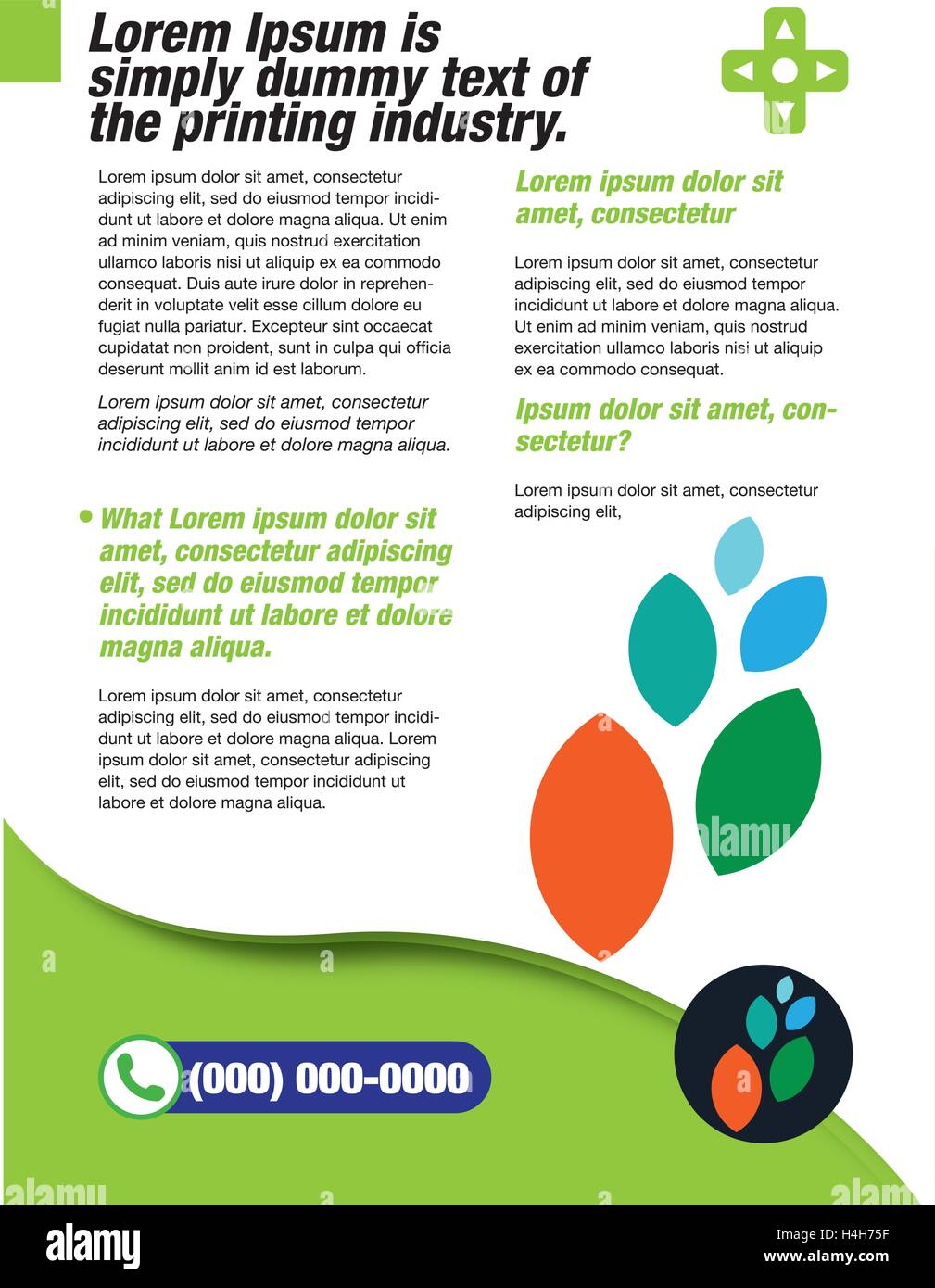 Leaflet Page Template Design. EPS 10 supported Stock Vector Image & Art ...